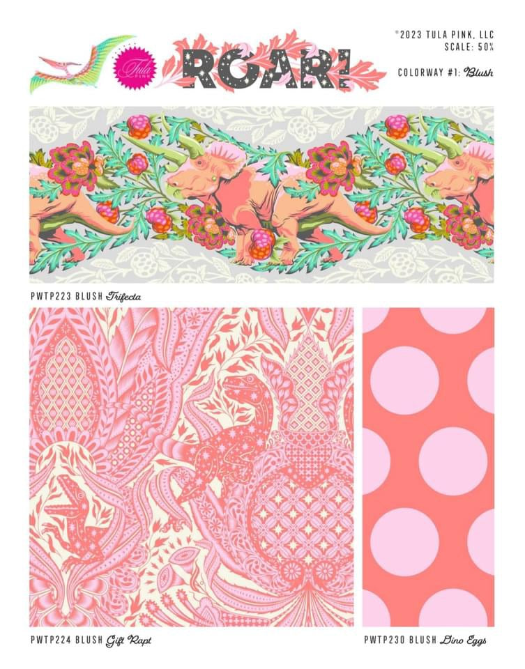 Tula Pink - Roar - Trifecta - Blush – Phoenix Fabrics
