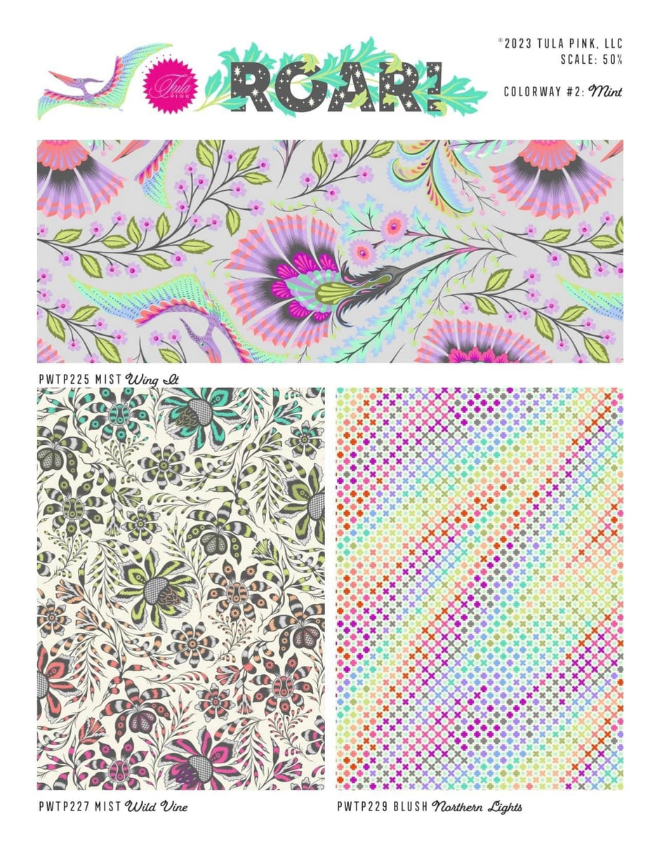 Tula Pink - Roar - Wild Vine - Mist – Phoenix Fabrics